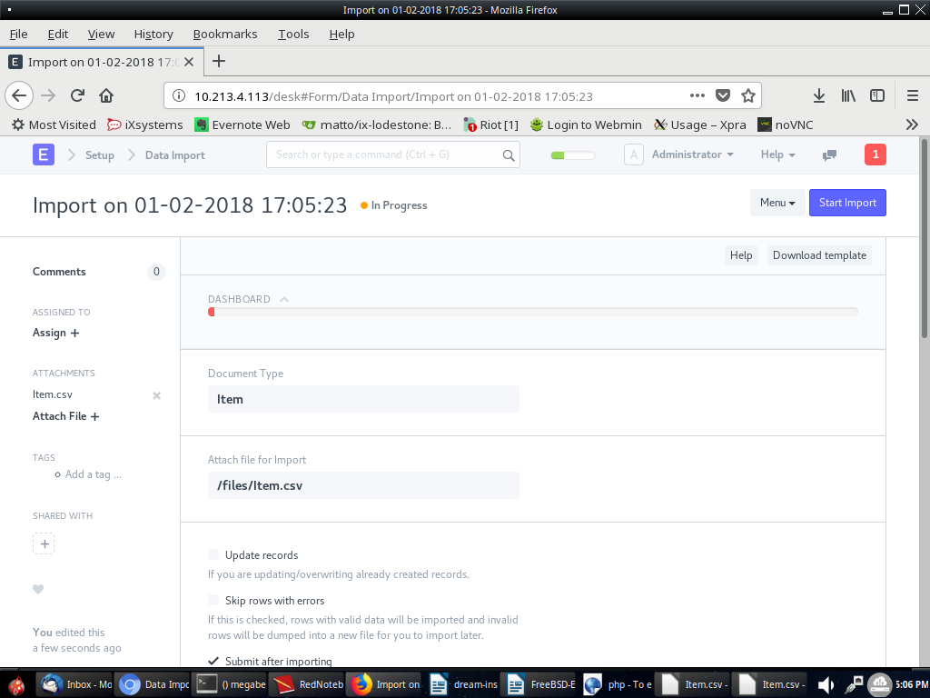 Data Import does not move pass in inprogress · Issue #12305 · frappe/erpnext · GitHub