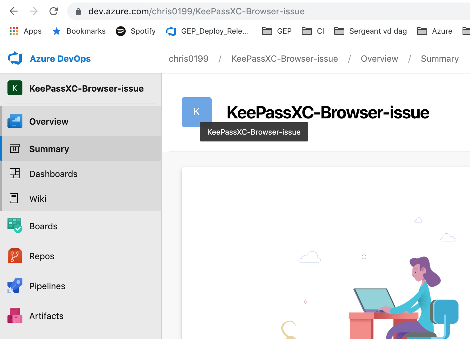 New version breaks Azure DevOps page. · Issue #613 · keepassxreboot/keepassxc-browser · GitHub
