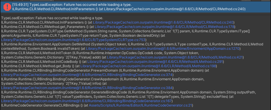 1.65升级到1.66之后，生成CLR绑定会抛异常 · Issue #433 · Ourpalm/ILRuntime · GitHub
