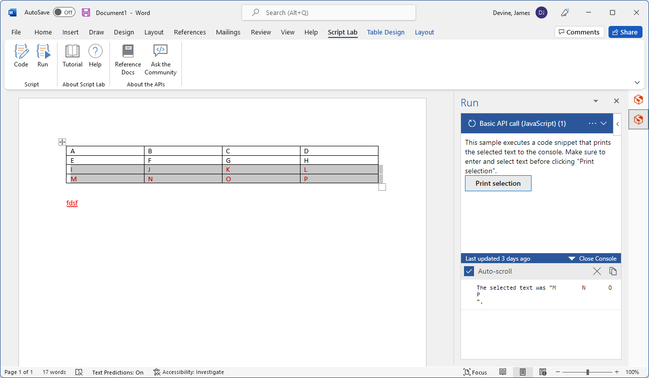 Table selection not working properly in Word office-js · Issue #2835 · OfficeDev/office-js · GitHub