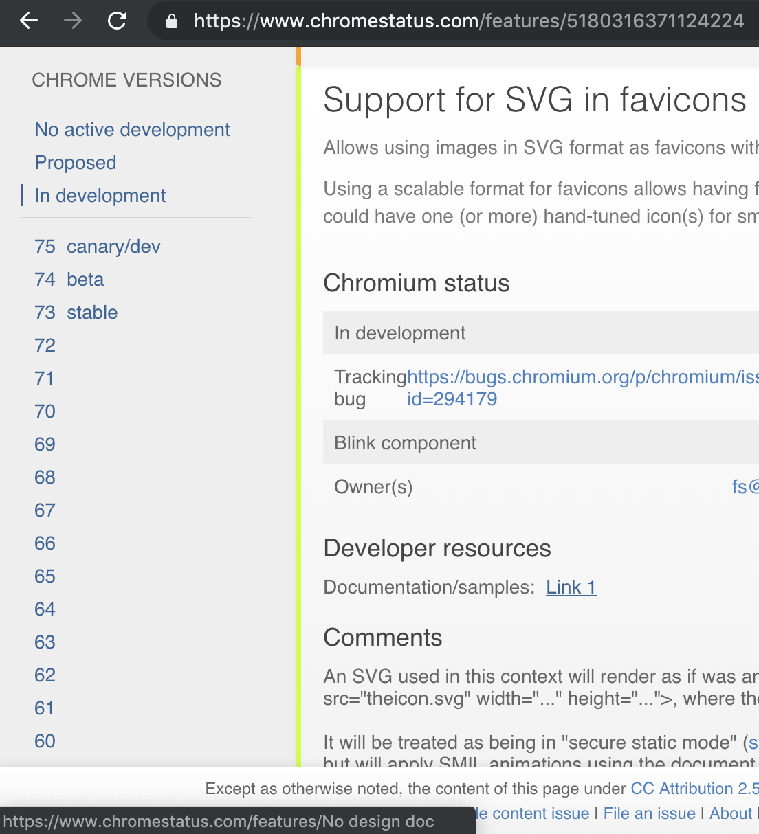 Make 'Doc link(s)' field and 'Explainer link(s)' field optional. · Issue #637 · GoogleChrome ...