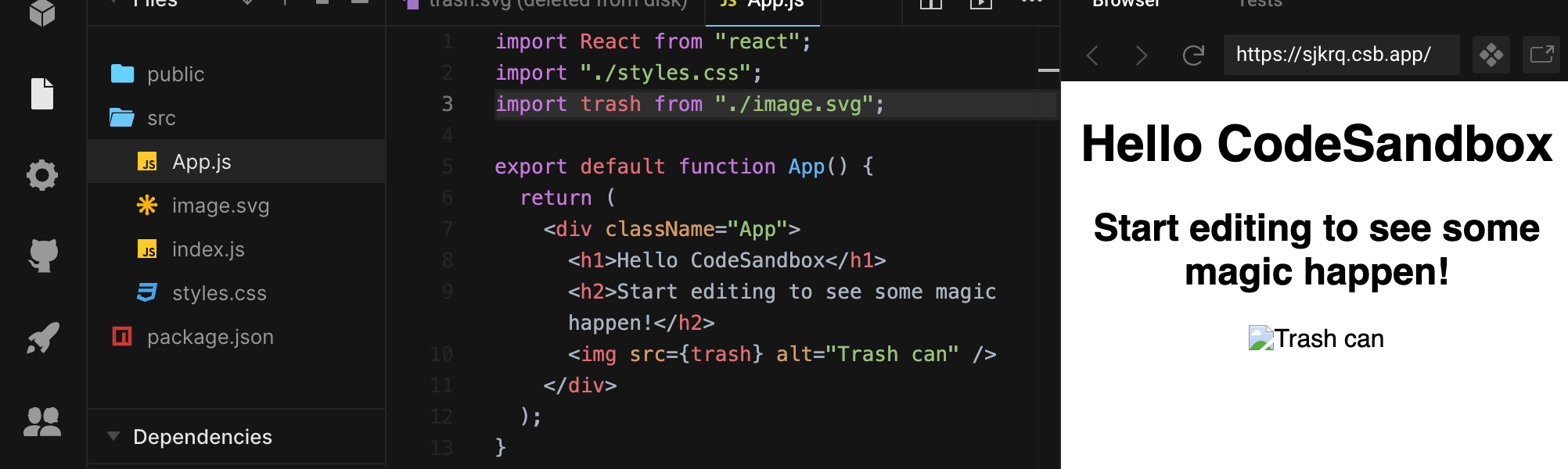 create-react-app: Import SVG paths with default import · Issue #3825 · codesandbox/codesandbox ...