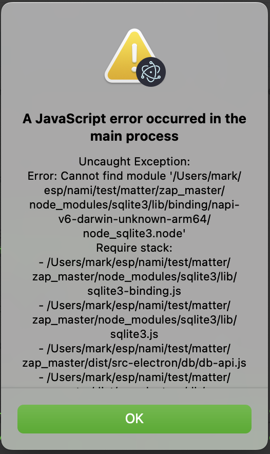 App Threw An Error During Load · Issue 586 · Project Chipzap · Github