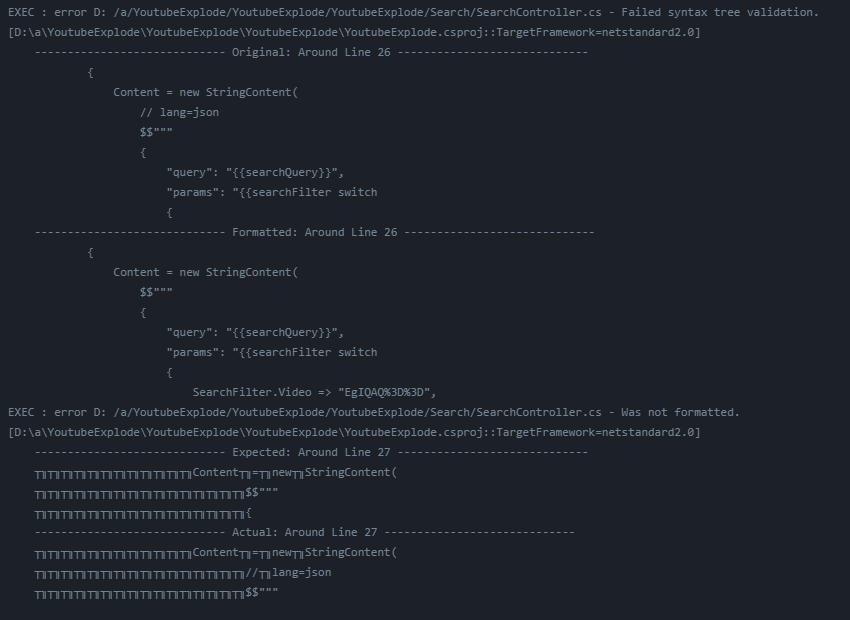 Comment on raw string literal is lost when file is formatted. · Issue #937 · belav/csharpier ...