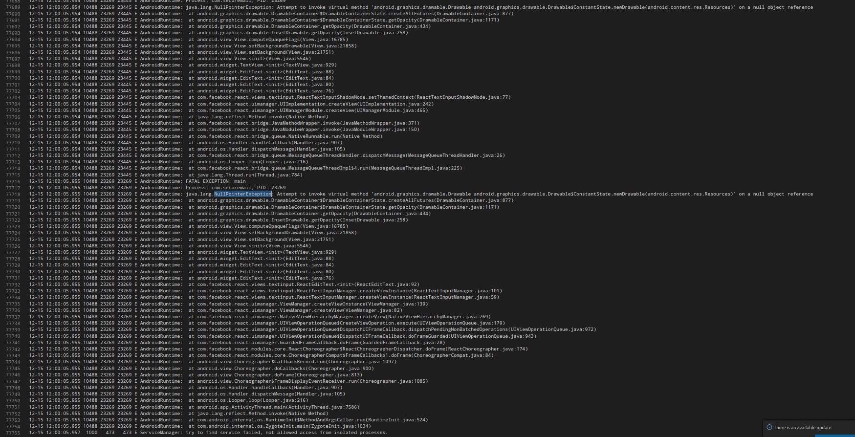 NativeViewHierarchyManager#createView NullPointerException · Issue #30618 · facebook/react ...