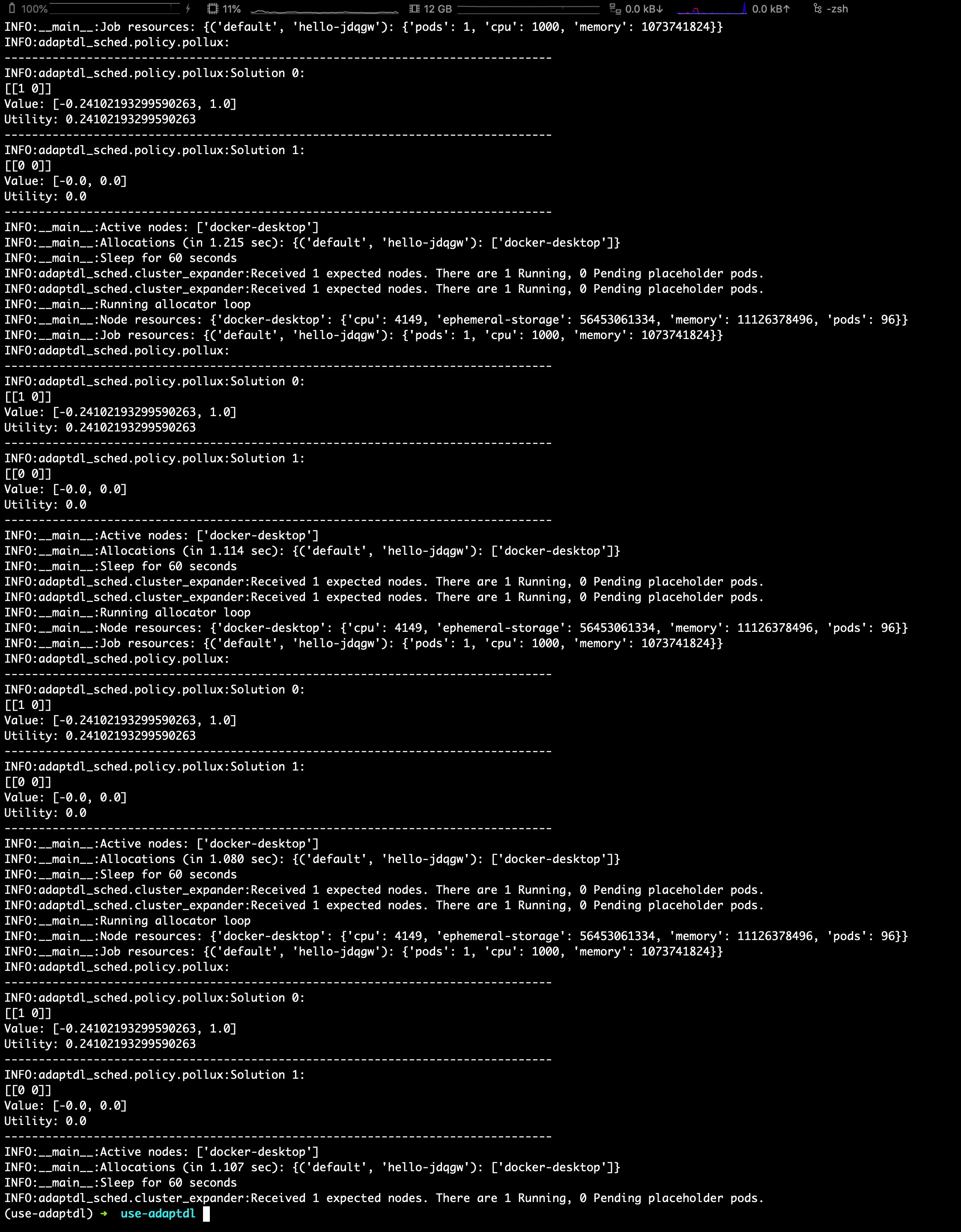 hello_world submitted by adaptdl cannot go into `Running` state in Docker Desktop for Mac ...