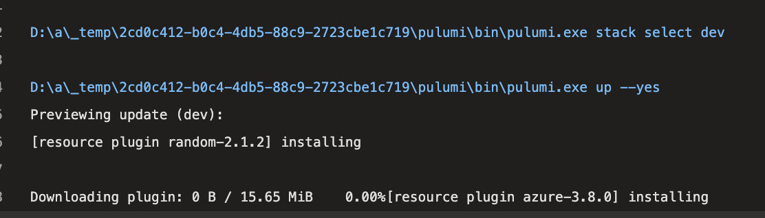 Azure DevOps Pulumi task - assumes v.3.8.0 · Issue #601 · pulumi/pulumi-azure · GitHub