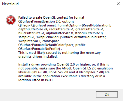 [Bug]: Version 3.6 of the Windows client throws Open GL error ...