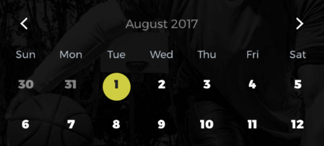 How do I get the selected day background to center on the date? · Issue #124 · wix/react-native ...
