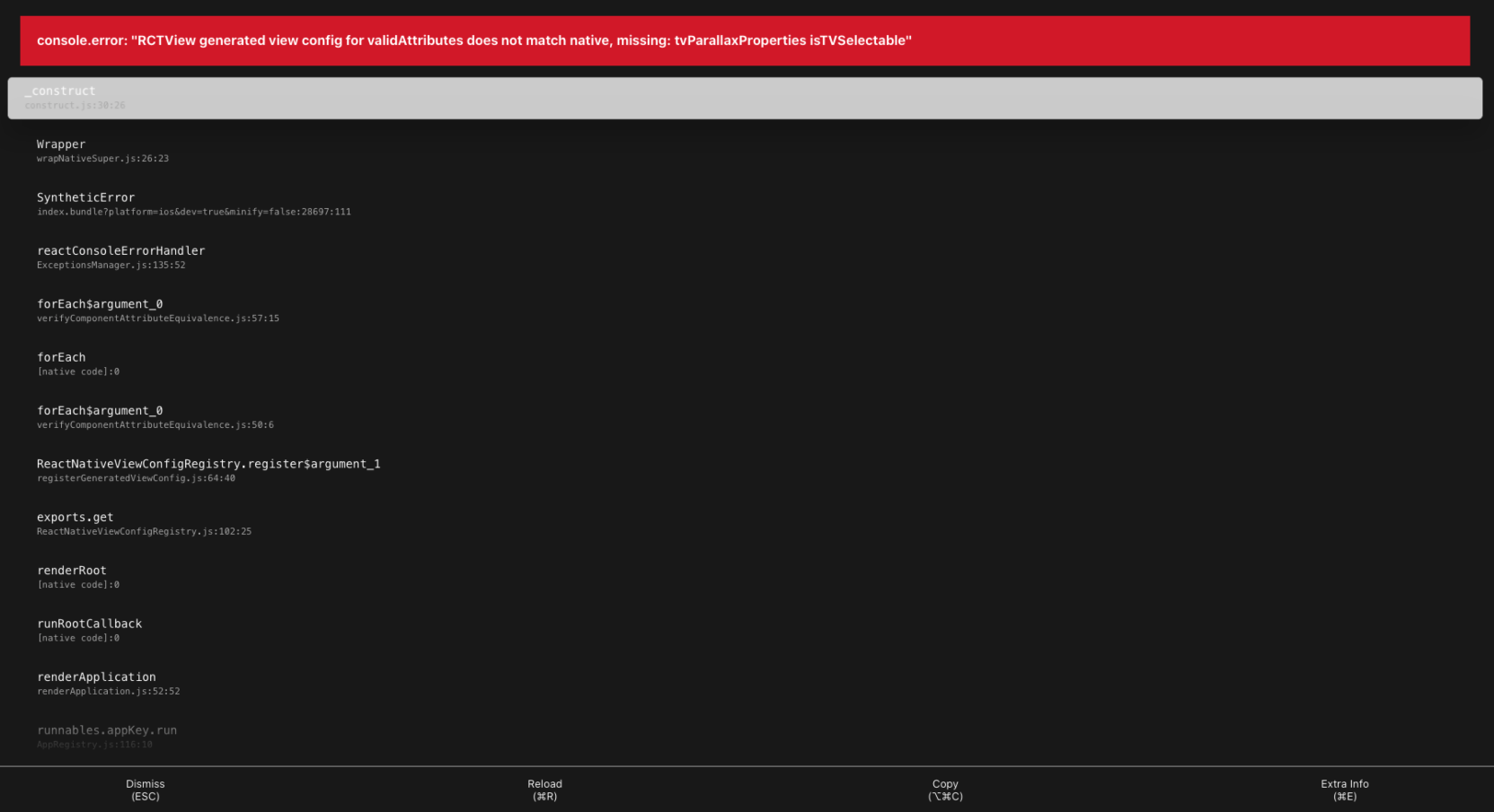 Clean `react Native Init Testapp` Produces Errors For Rctview · Issue 34 · React Native Tvos 0434