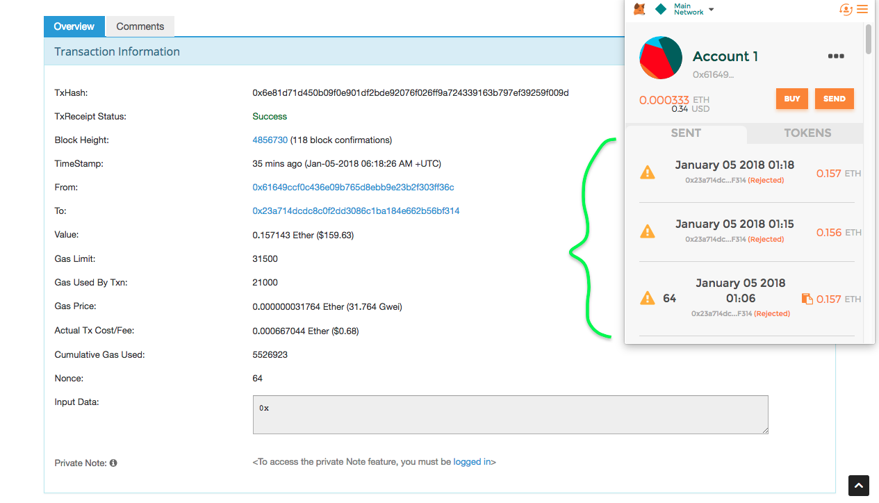 Failed Ether Transfer Still Lost Sent Ethers · Issue #2871 · MetaMask/metamask-extension · GitHub