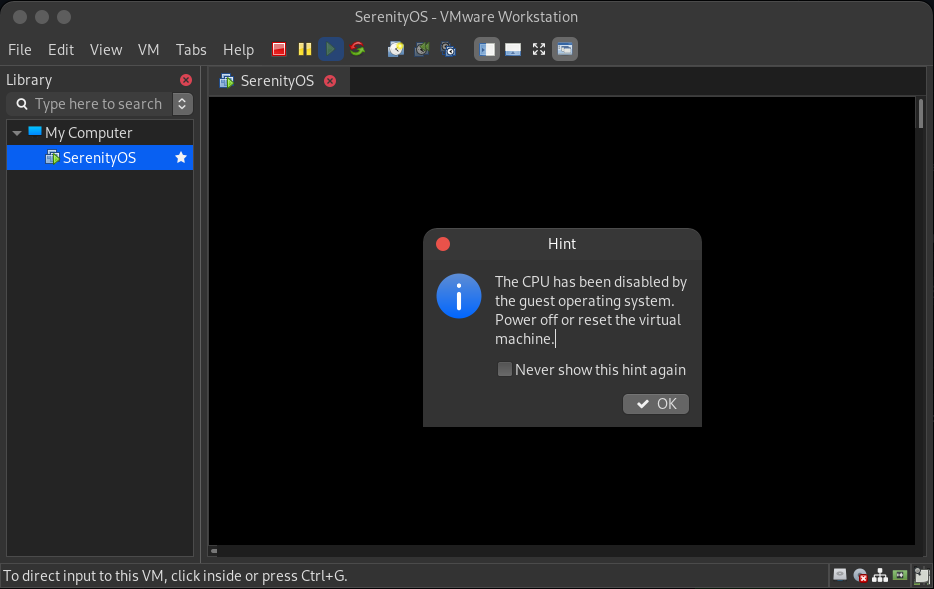SerenityOS works under Parallels Desktop but does not work under VMware · Issue #3747 ...