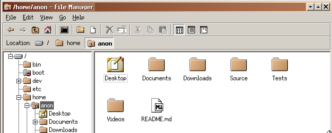 FileManager: "Open in File Manager" for symlink to Home from within ...