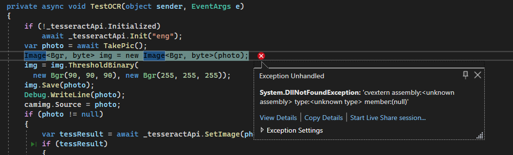 Can't get it to work in Xamarin for android · Issue #732 · emgucv/emgucv · GitHub