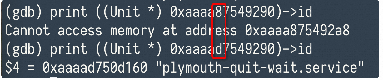 Systemctl Daemon Reload Fails With Segv The Fatal Pointer Is Only 2 Bit Different From The