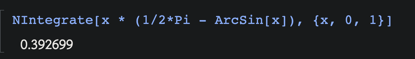 Integrate[x * (1/2*Pi - ArcSin[x]), {x, 0, 1}] returns wrong result. · Issue #330 · axkr/symja ...