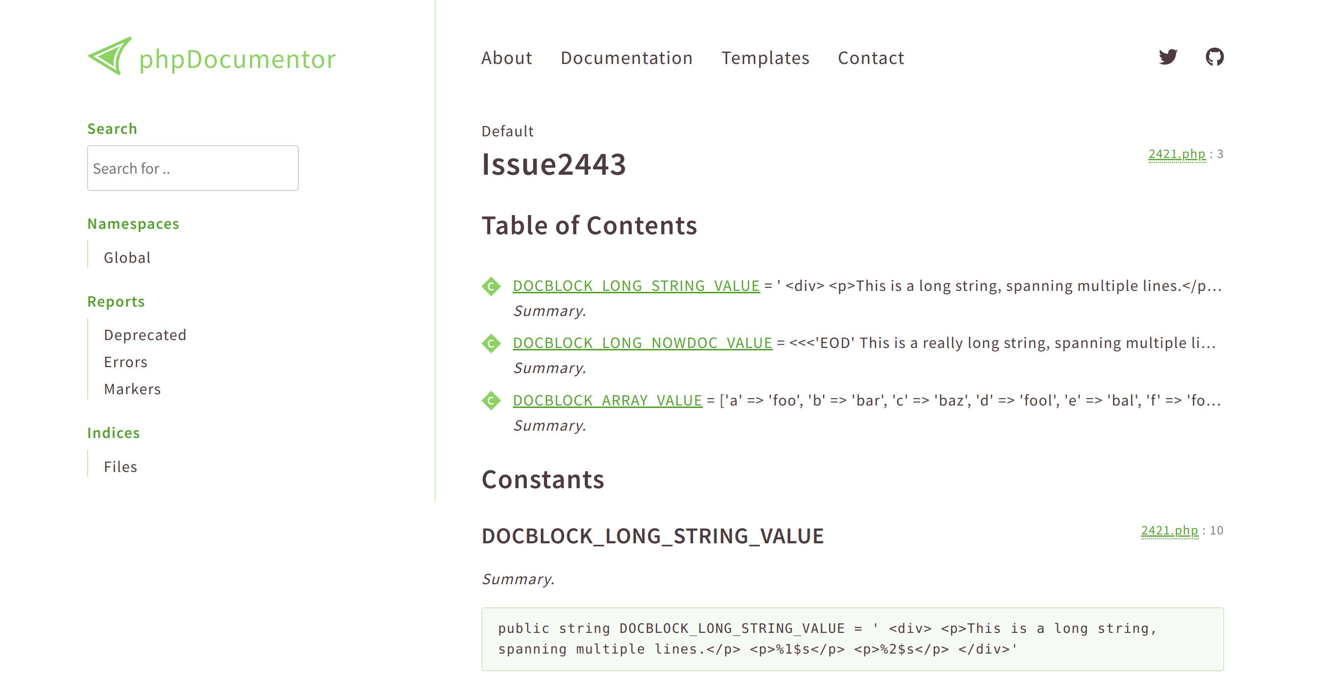 3.0.0: Suggestion: show constant type in TOC instead of value · Issue #2443 · phpDocumentor ...