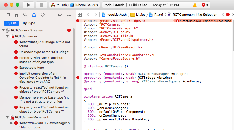 Incorrect imports for iOS? · Issue #740 · react-native-camera/react ... Incorrect imports for iOS? · Issue #740 · react-native-camera/react ...