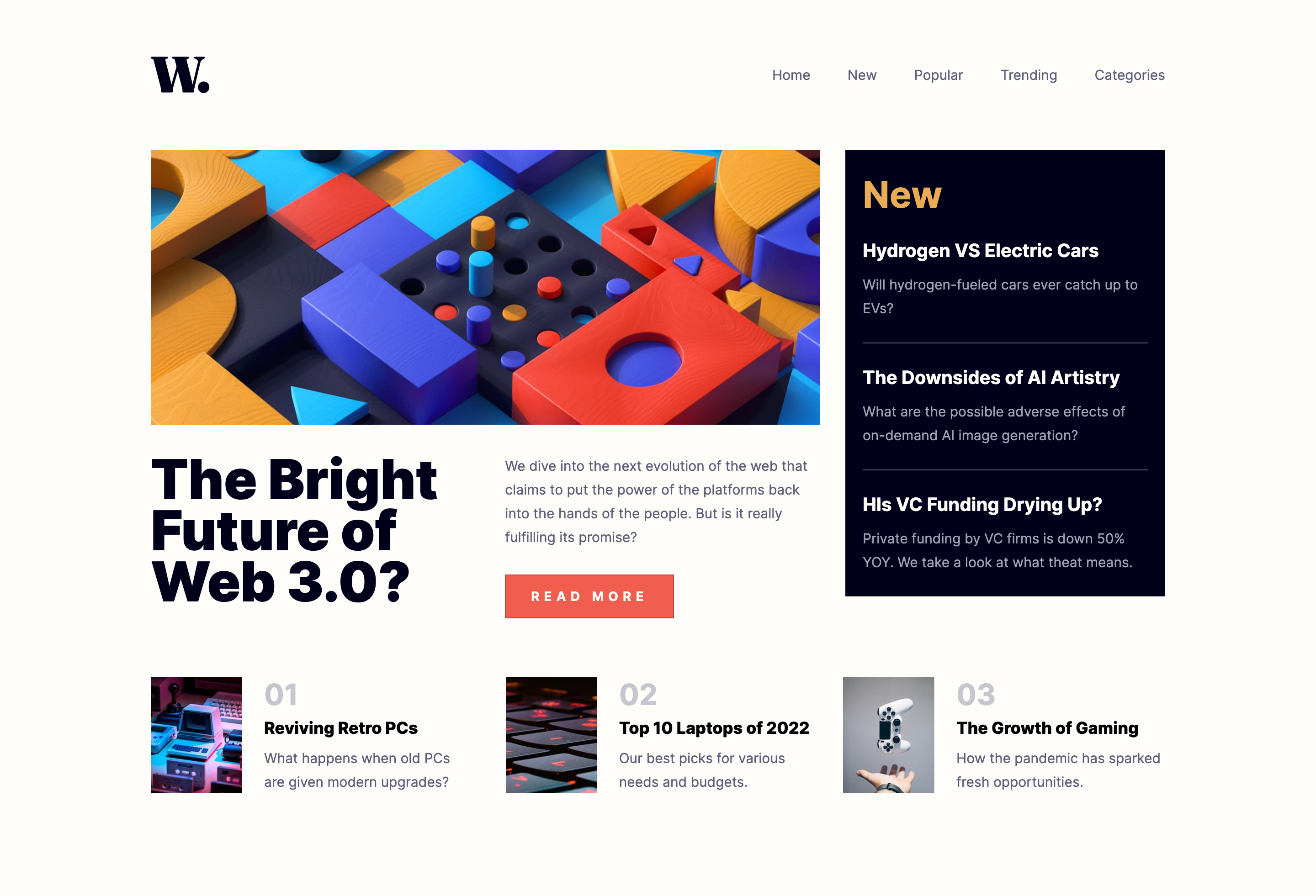 GitHub - laoiseearle/news-homepage: Landing page for a news website