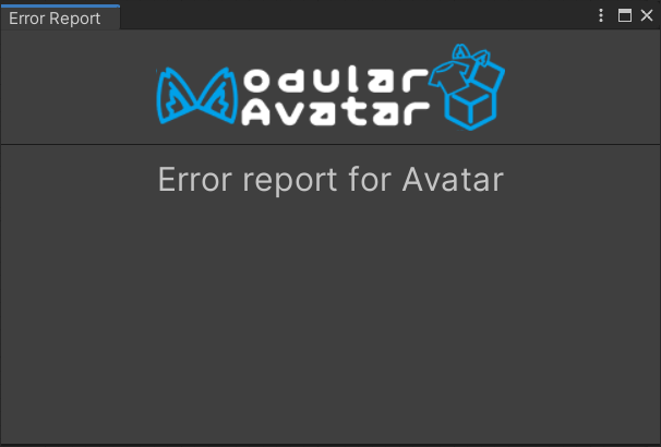 Error reporting UI does not show any errors · Issue #291 · bdunderscore/modular-avatar · GitHub