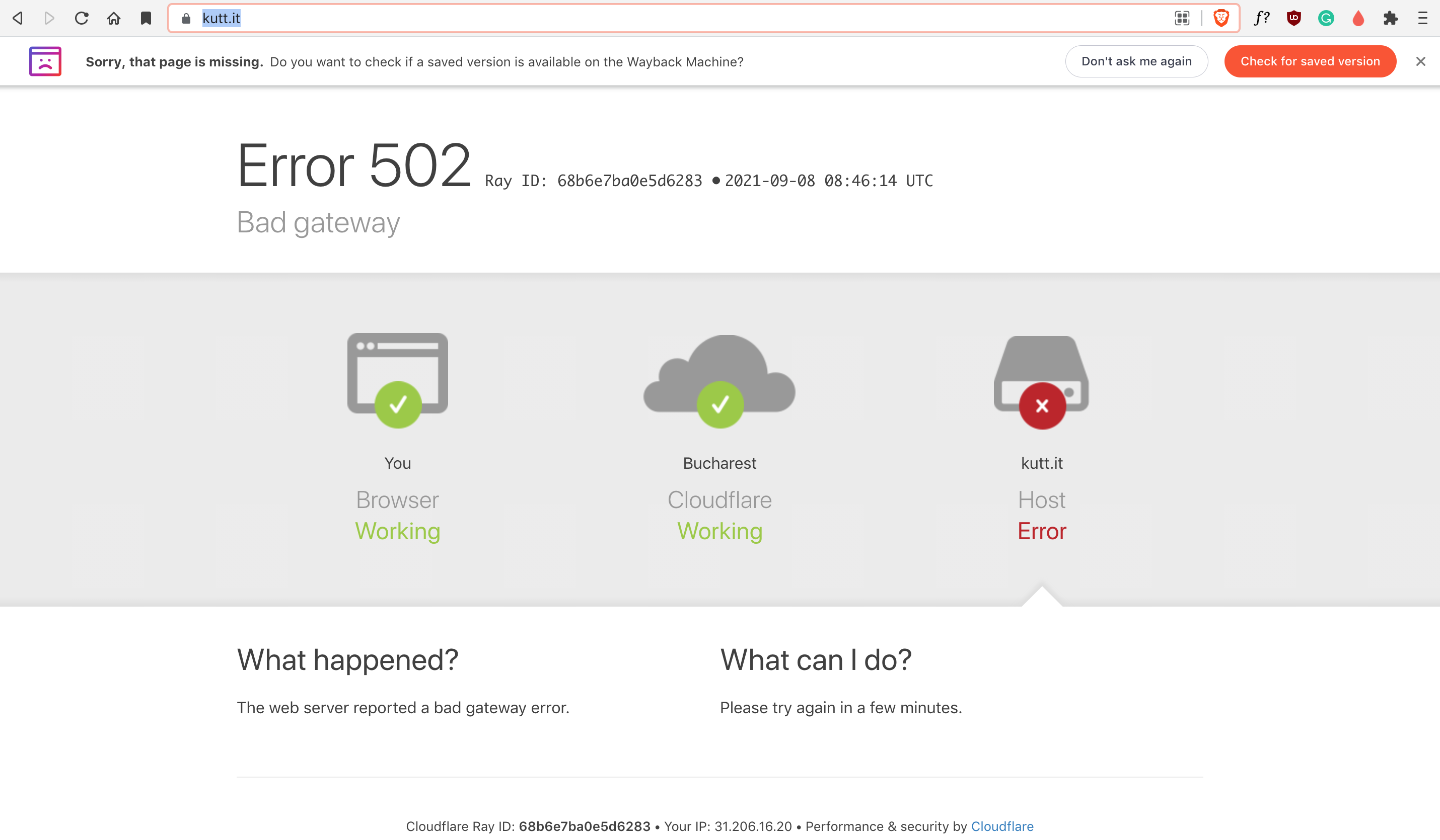Website and services down · Issue #521 · thedevs-network/kutt · GitHub