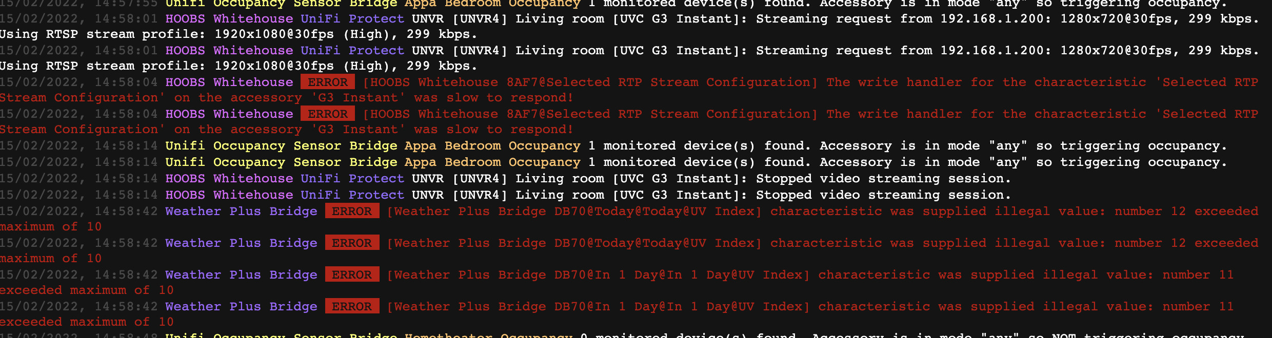 The write handler for the characteristic 'Selected RTP Stream ...