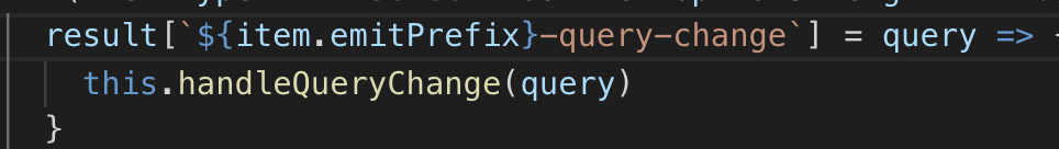 在select类型中，给on-query-change事件加上emitPrefix后，事件无效 · Issue #184 · xaboy/form-create · GitHub