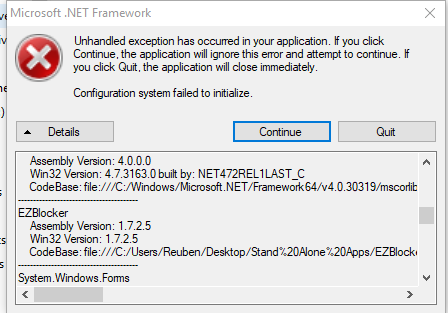.NET Unhandled exception error · Issue #172 · Xeroday/Spotify-Ad ...