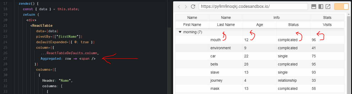 How to remove empty/unused cells and shift data up (simulate rowspan) · Issue #1061 · TanStack ...