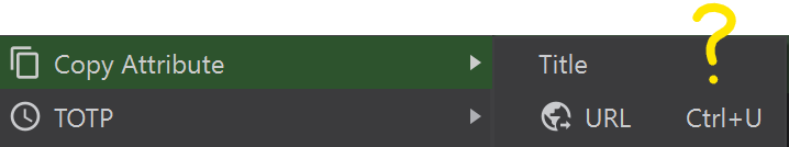 Shortcut for Copy Attribute - Title · Issue #9109 · keepassxreboot/keepassxc · GitHub