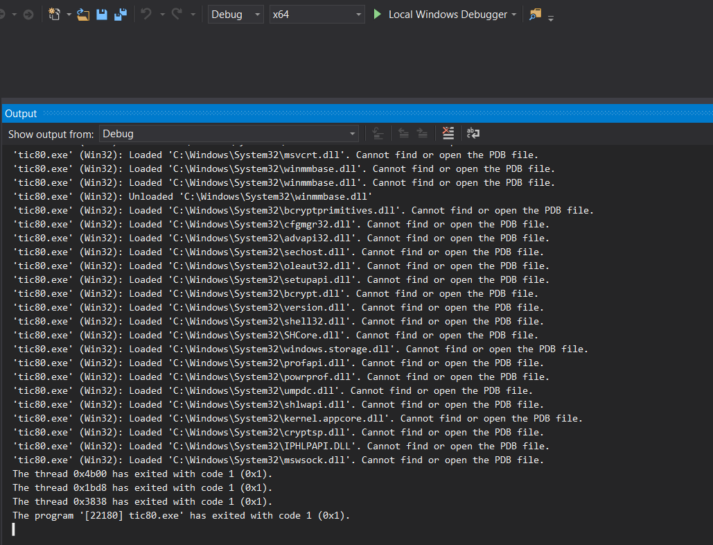 [0.90] TIC-80 does not start · Issue #1495 · nesbox/TIC-80 · GitHub