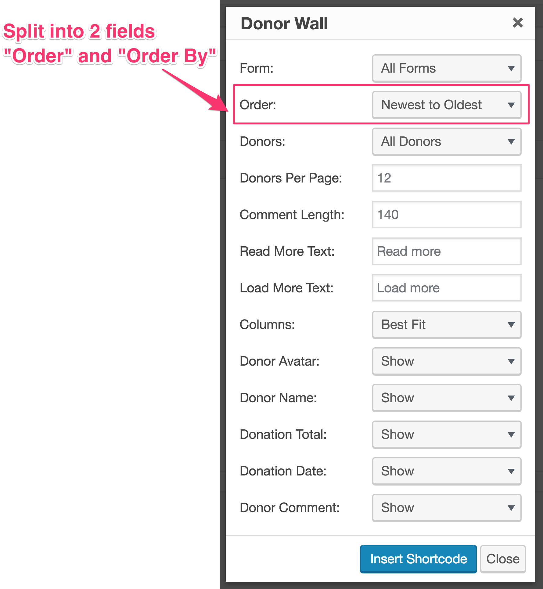 feat: improve ordering of donor wall · Issue #3816 · impress-org/givewp · GitHub