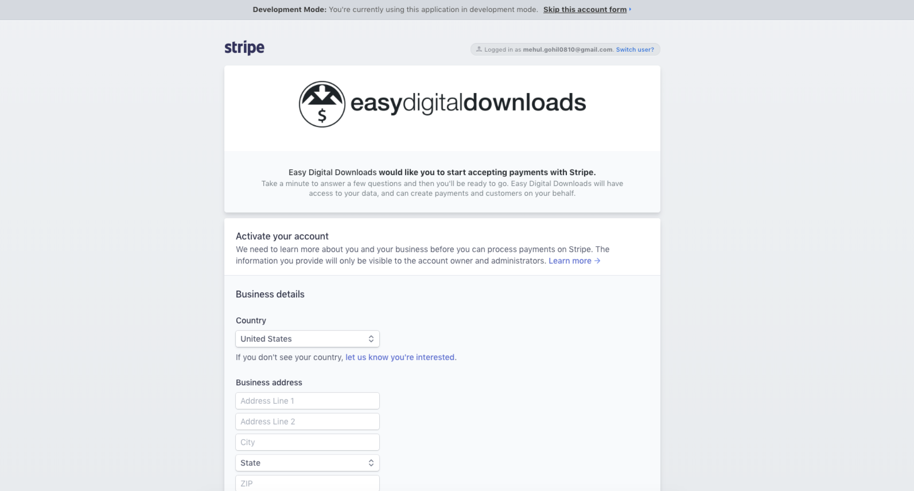 feat: support Test Mode in Stripe Connect screen · Issue #4009 ...