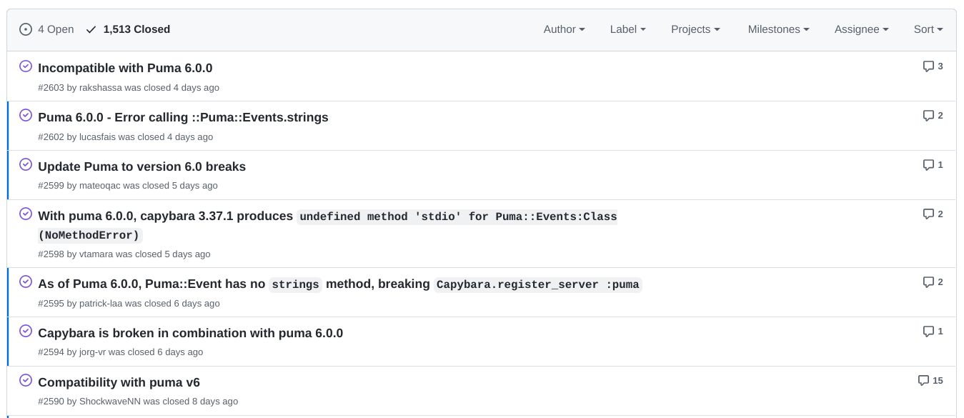 Puma 600 Incompatibility · Issue 2605 · Teamcapybaracapybara · Github