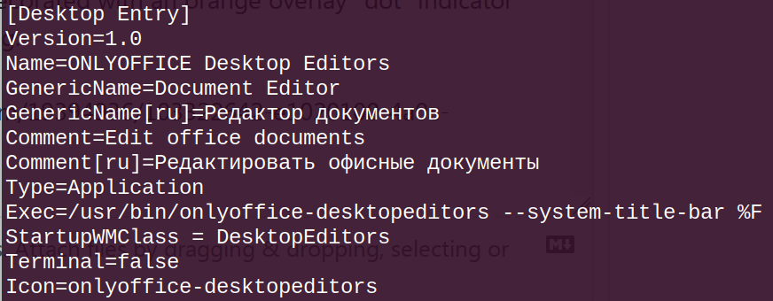A second ONLYOFFICE DesktopEditors icon appears in the Ubuntu Dock when the application is ...