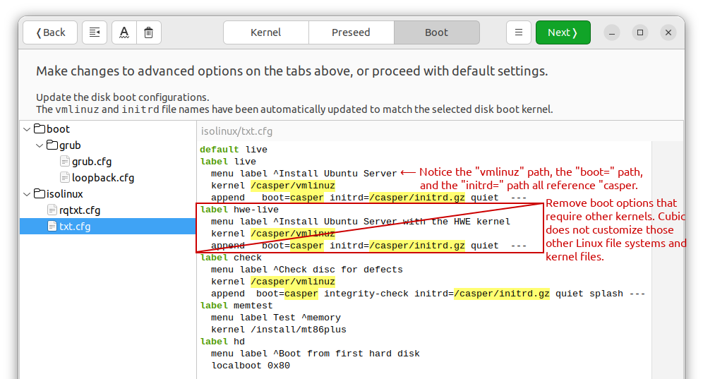 How to update the ISO boot kernel in Ubuntu 18.04 LTS? · Issue #124 · PJ-Singh-001/Cubic · GitHub