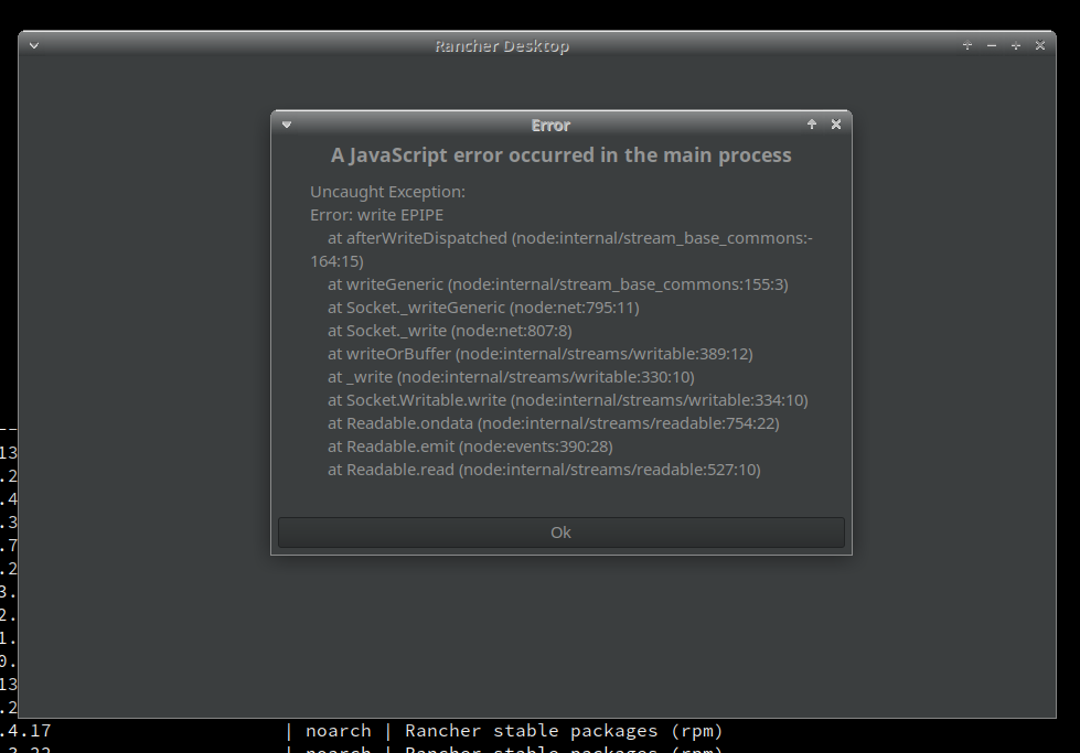 Uncaught "write EPIPE" exception upon startup on Linux · Issue #2329 ...