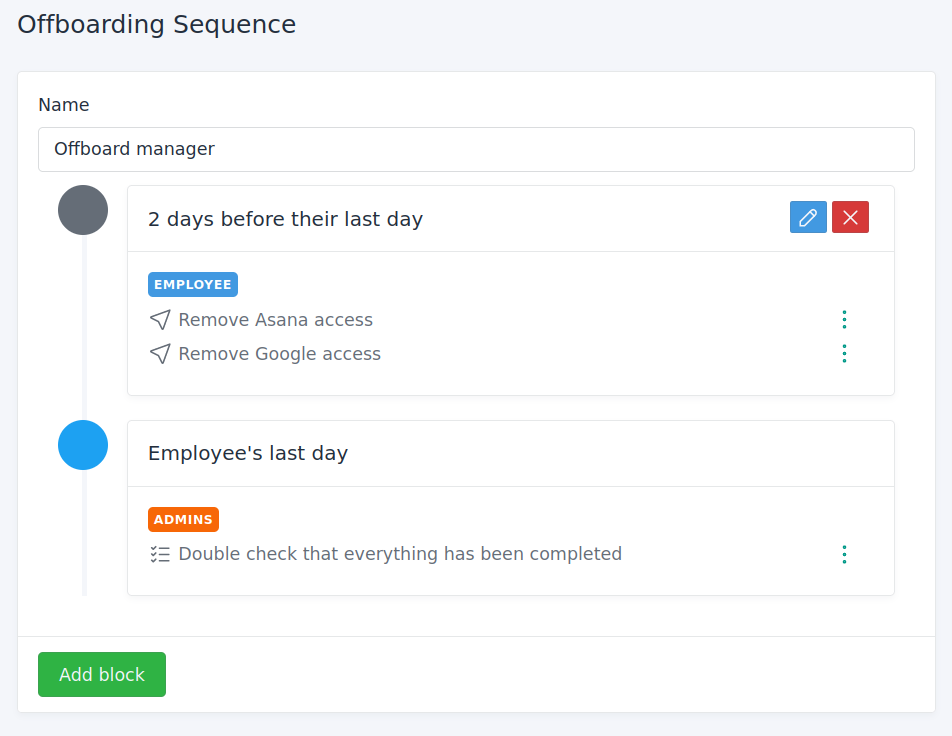 Offboarding sequences · Issue #328 · chiefonboarding/ChiefOnboarding · GitHub