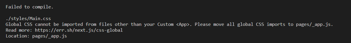 Problem with Loading Global CSS in Docker APP · vercel next.js · Discussion #14337 · GitHub