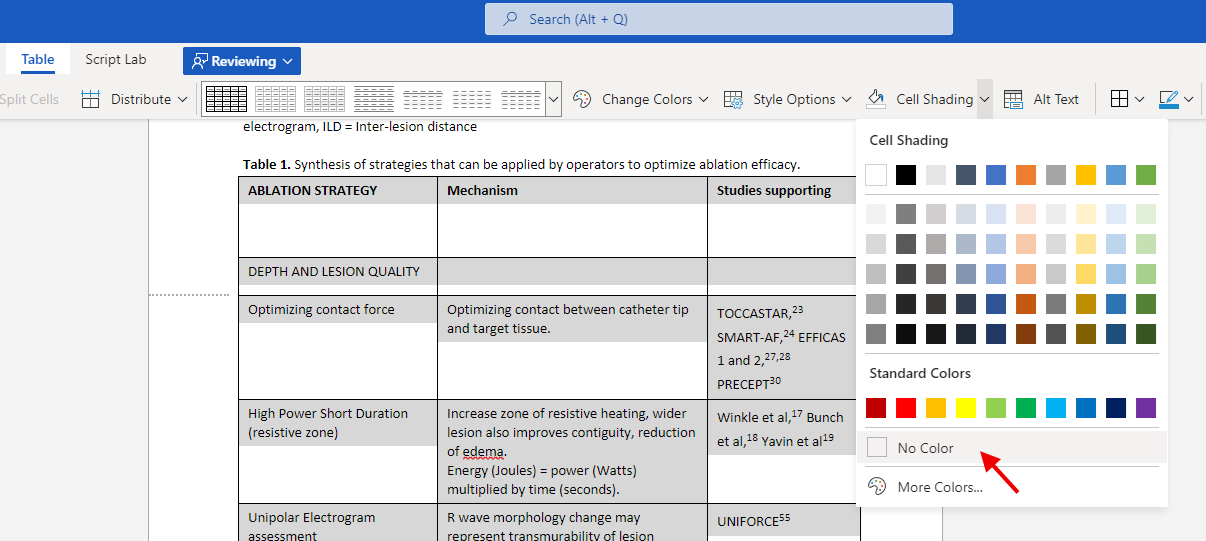 A RichAPI error is occurring on the Office word online when try to access the tables via Office ...