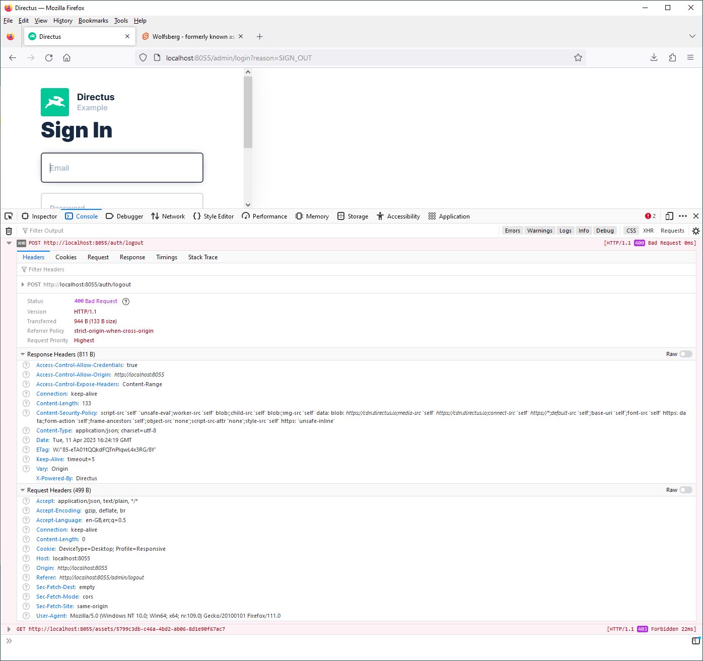 logout of app errors · Issue #18128 · directus/directus · GitHub