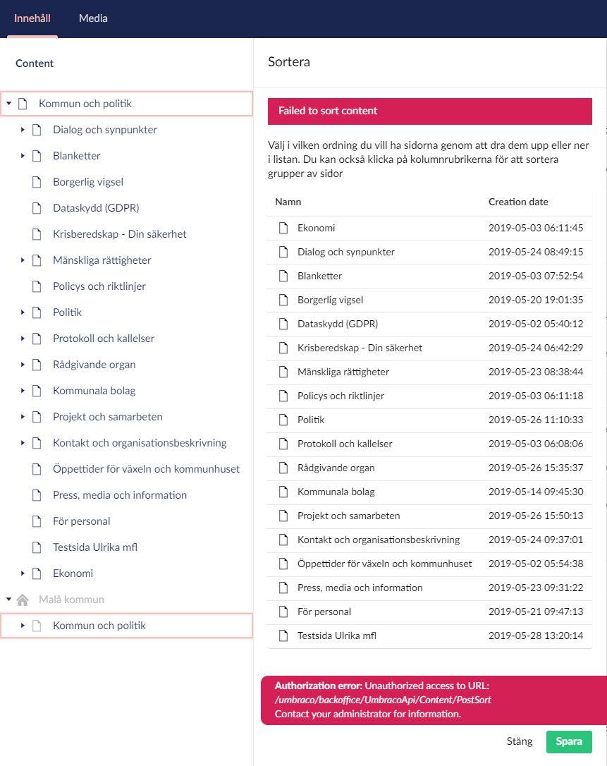 Editor unable to sort nodes in content tree · Issue #6682 · umbraco/Umbraco-CMS · GitHub