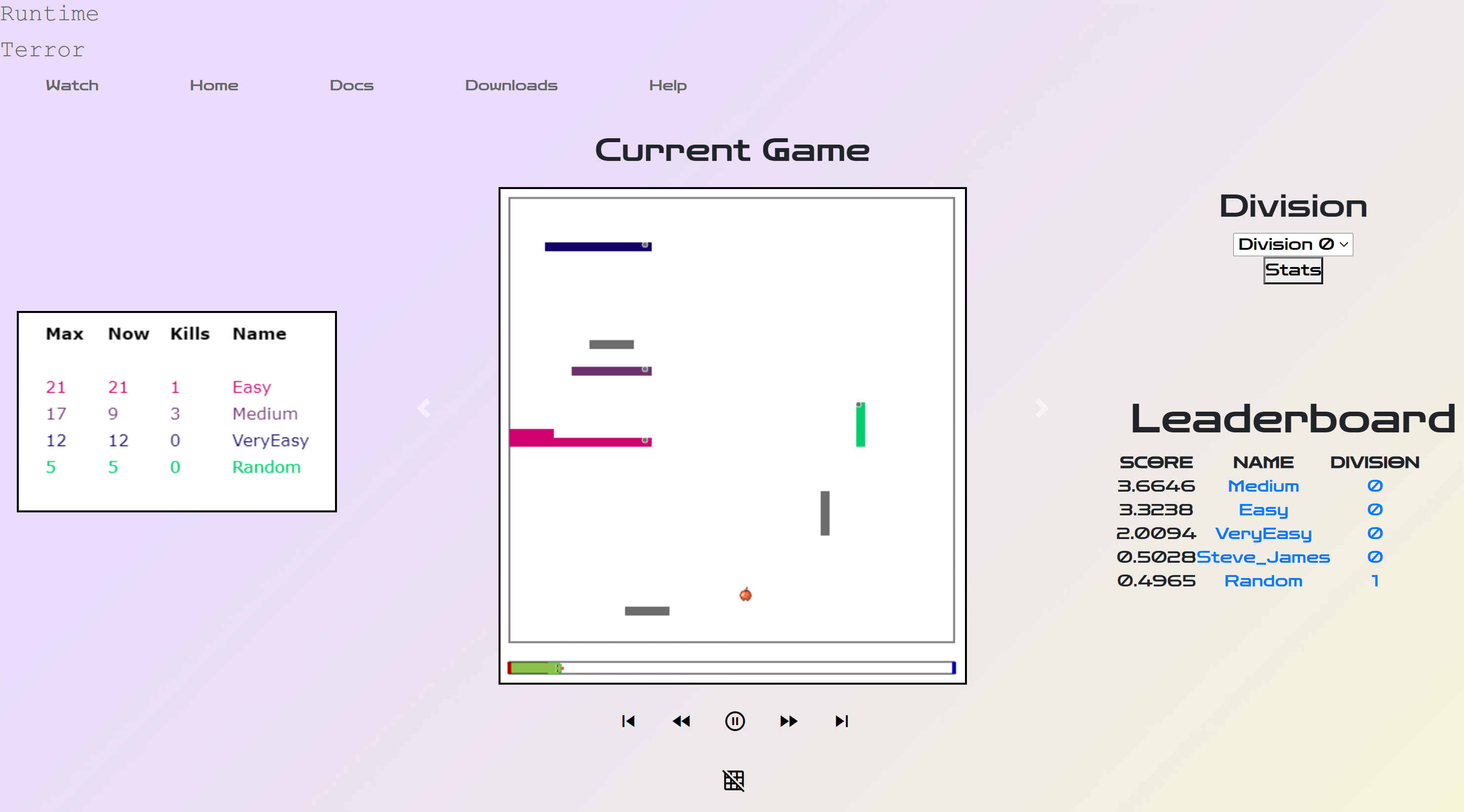 GitHub - ChrisWalley/Runtime-Terror---Snake-Game-Viewer