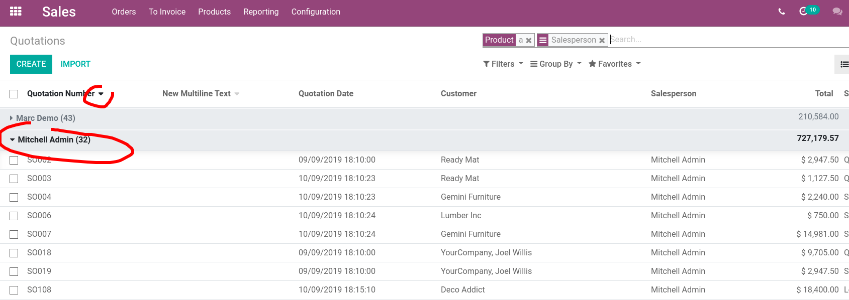 Search results in tree view different depending of result sorting ...