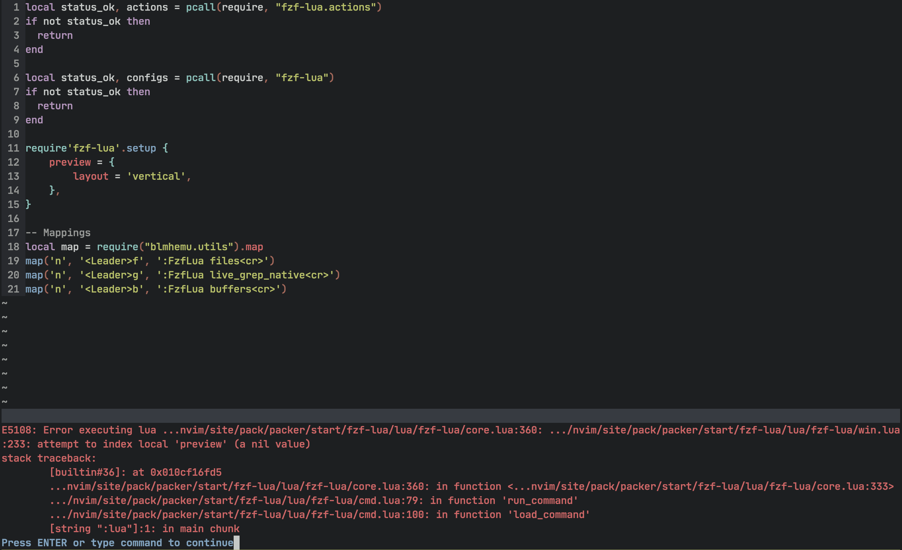 [Question] Discrepancy between wiki and readme. · Issue #262 · ibhagwan/fzf-lua · GitHub