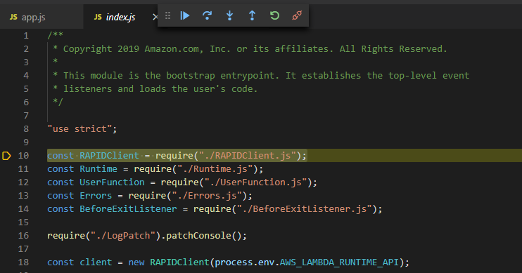Get an error when trying the AWS tutorial for running a Lambda locally ...