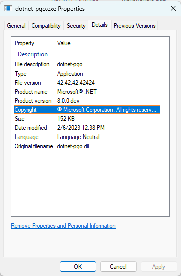 Missing copyright header in some runtime binaries · Issue #81600 · dotnet/runtime · GitHub