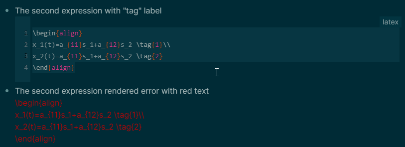 Unable parse latex \tag in org mode · Issue #6339 · logseq/logseq · GitHub