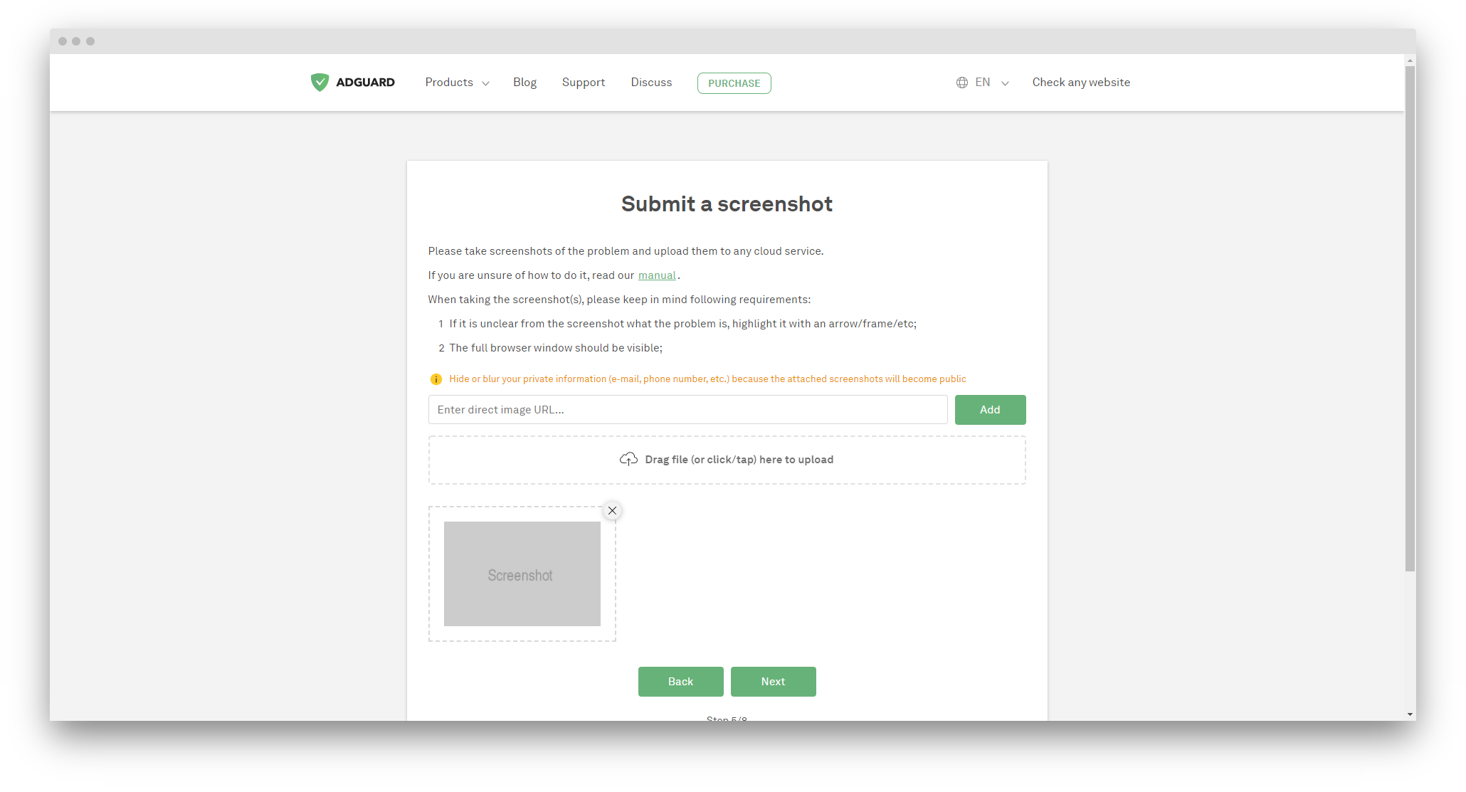 Uploading screenshots does not work · Issue #264 · AdguardTeam/ReportsWebApp · GitHub