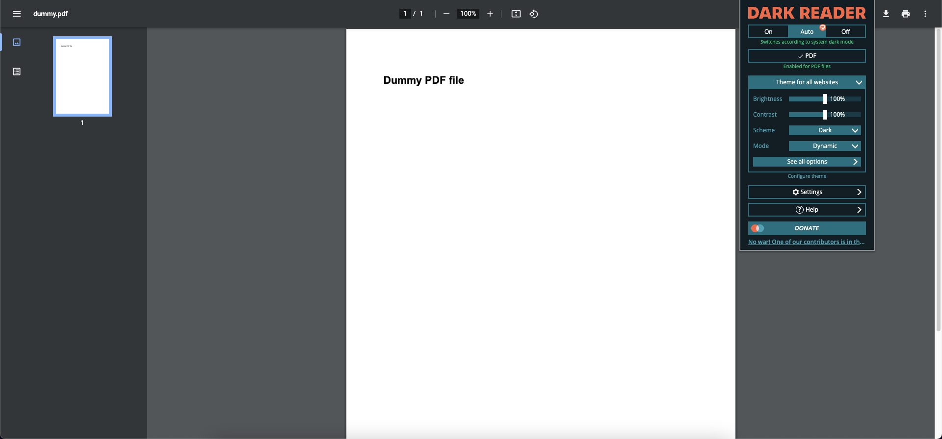 [Bug] With `Detect dark theme` turned on, PDF files are not inverted · Issue #8452 · darkreader ...